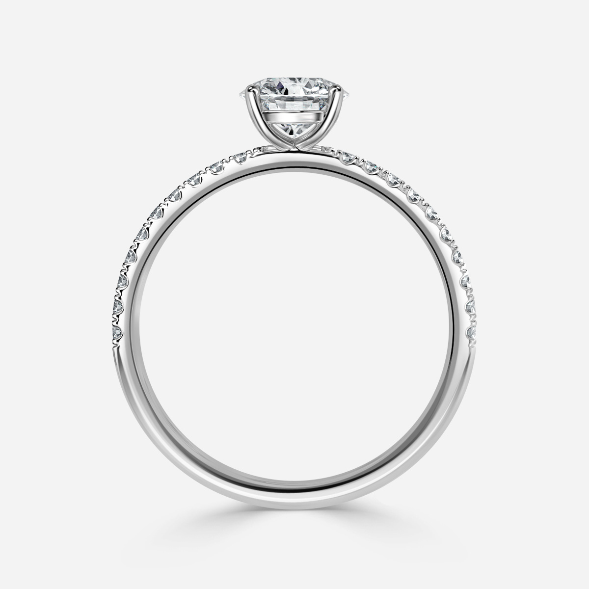 Jessica Platinum Pave Engagement Ring - Flawless Fine Jewellery - London