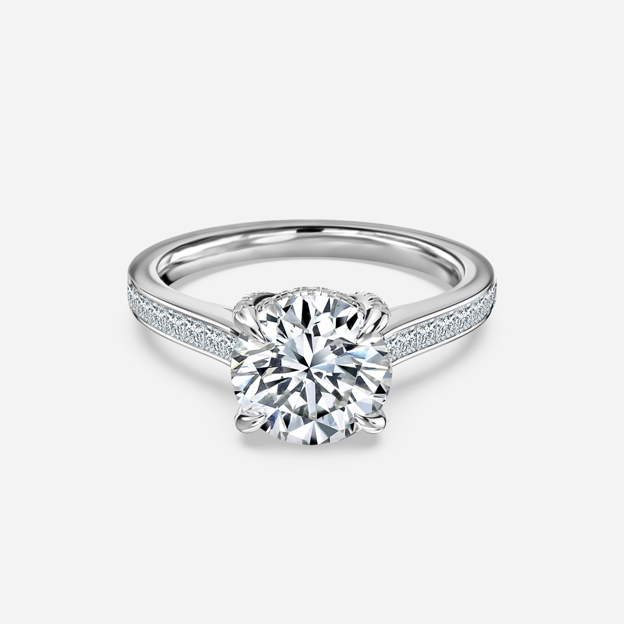 Alexandra Platinum Engagement Ring - Flawless Fine Jewellery London
