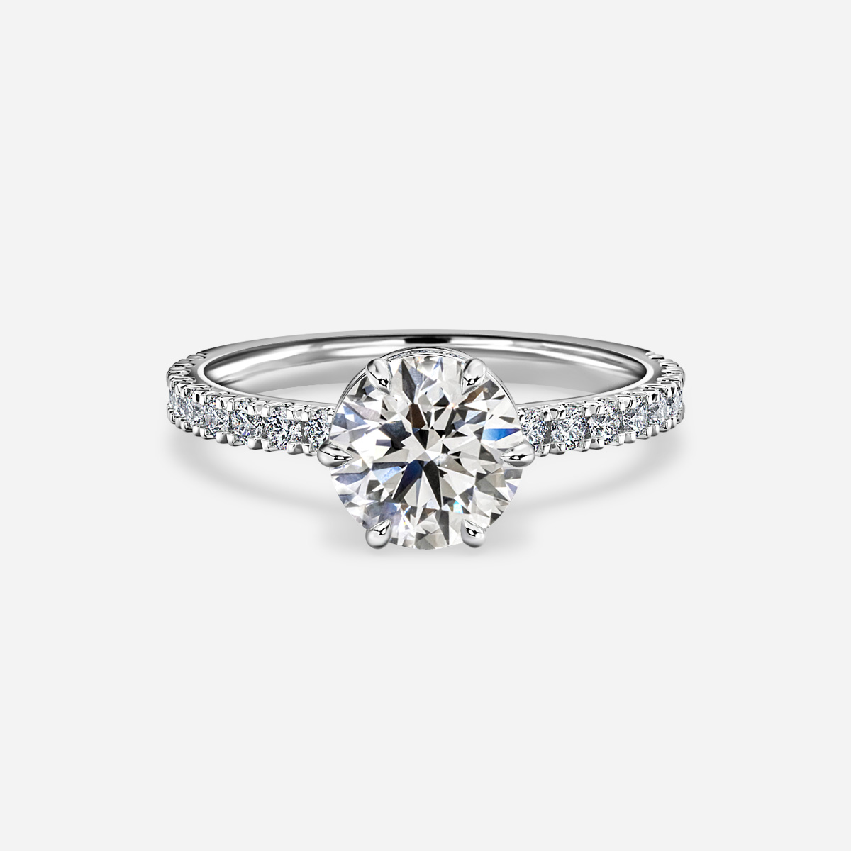Lucian Platinum Engagement Ring - Flawless Fine Jewellery London