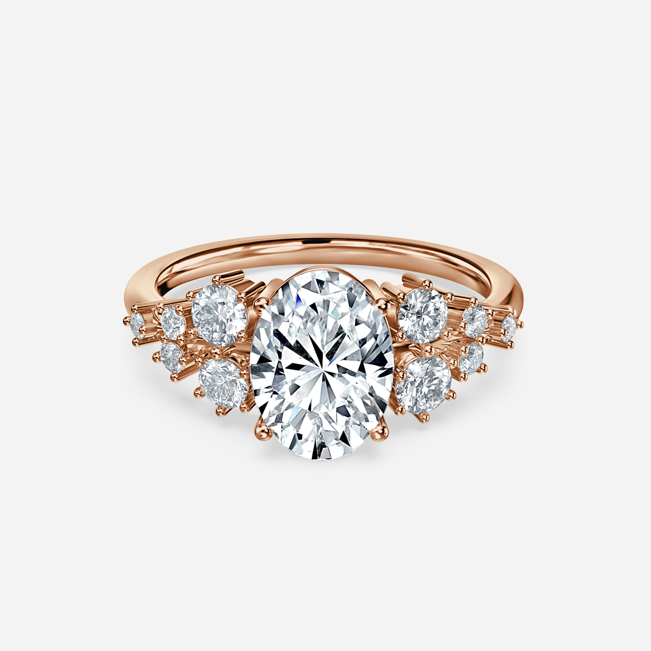 Rose Gold Oval Engagement Rings | Hatton Garden | London