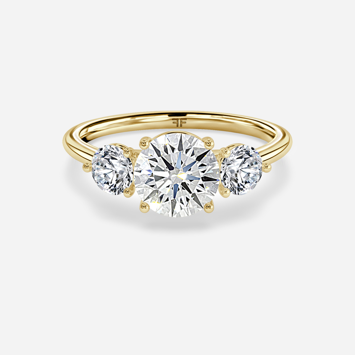 Trinity Yellow Gold Trilogy Engagement Ring - Flawless Fine Jewellery ...