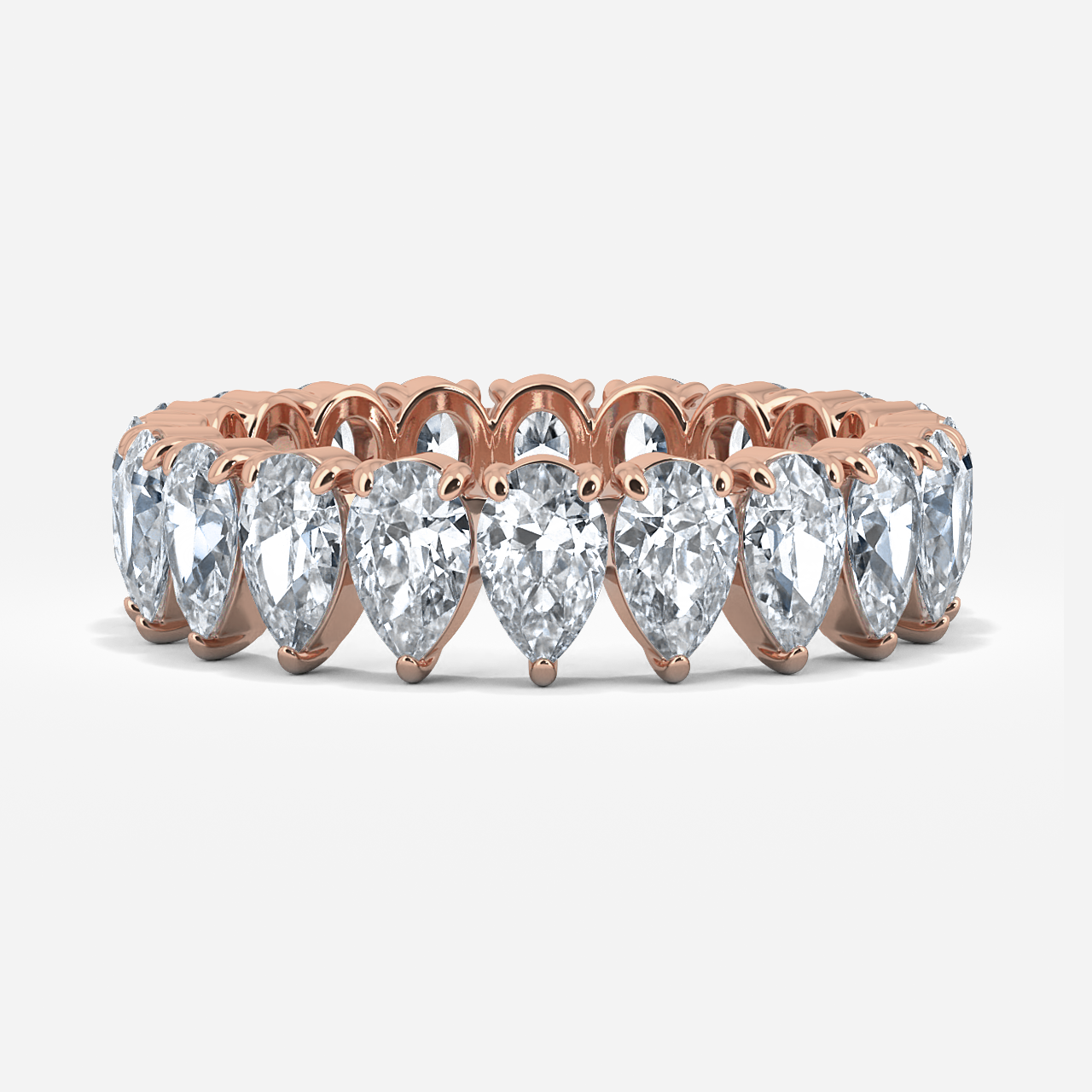Josy Rose Gold Wedding Ring 3.36ct - Flawless Fine Jewellery - London