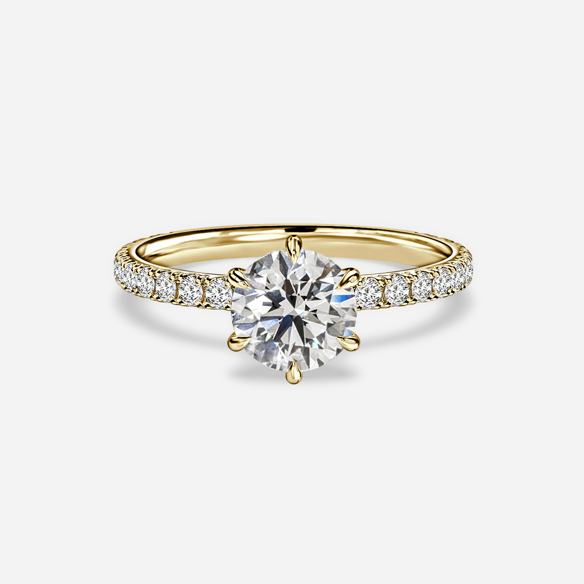 Tara Yellow Gold Engagement Ring - Flawless Fine Jewellery - London