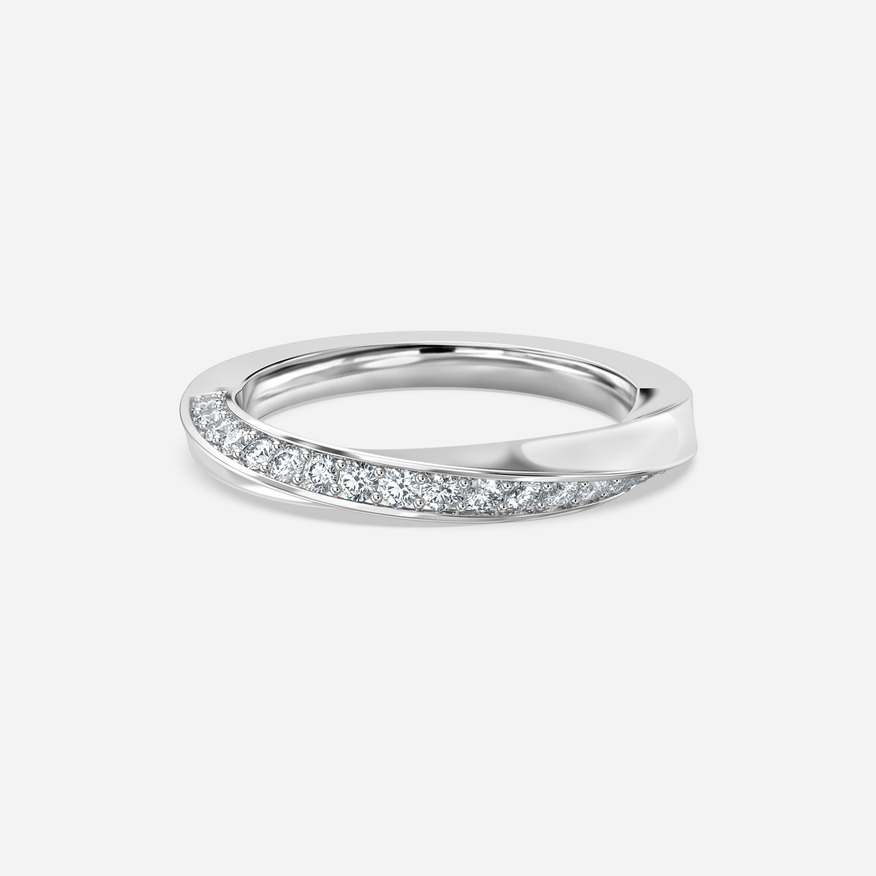 Charlize Grain Set Diamond Wedding Band In Platinum - Flawless Fine ...