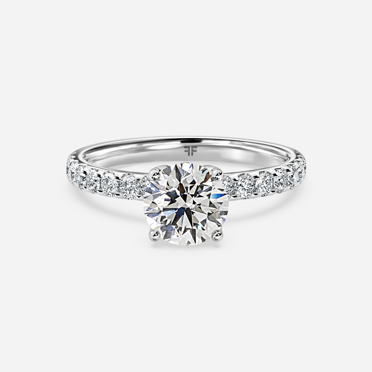 Vella Flower Platinum Engagement Ring - Flawless Fine Jewellery London