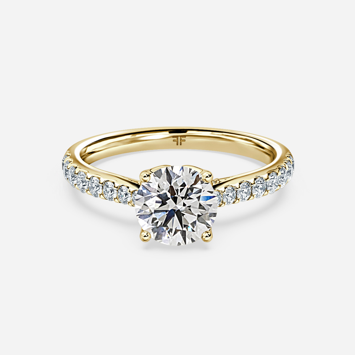 Kayla Yellow Gold Flower Engagement Ring - Flawless Fine Jewellery London