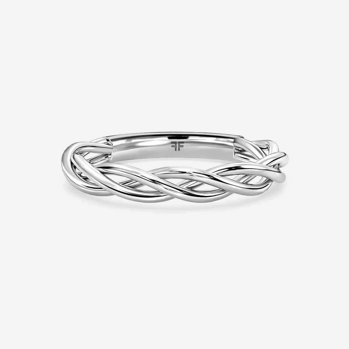 Frida Platinum Entwined Wedding Ring - Flawless Fine Jewellery London