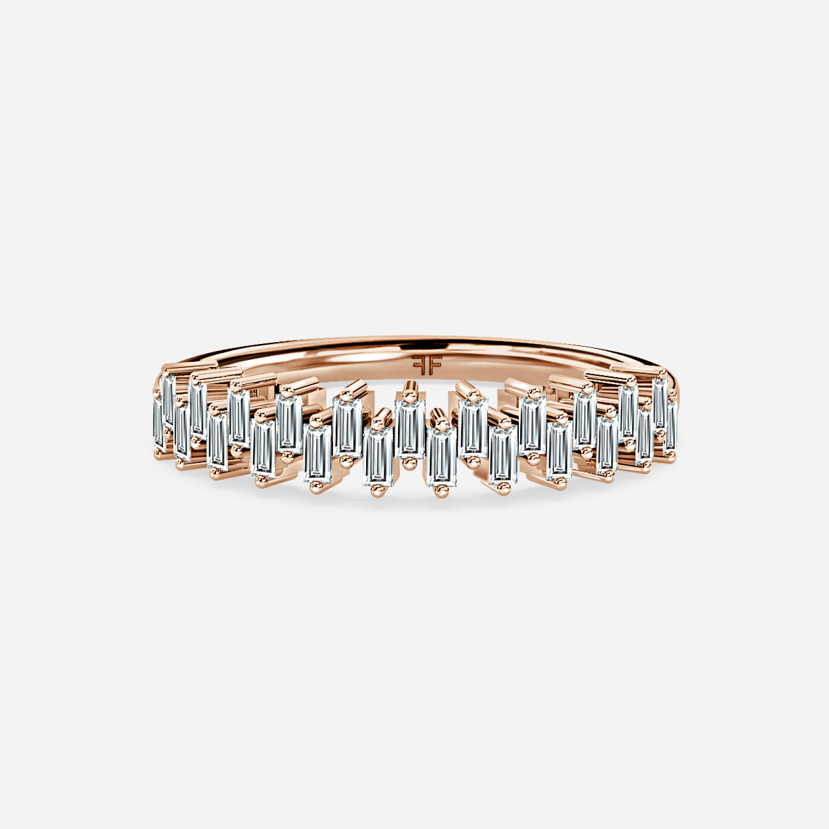 Sai Rose Gold Baguette Diamond Eternity Ring - Flawless Fine Jewellery ...