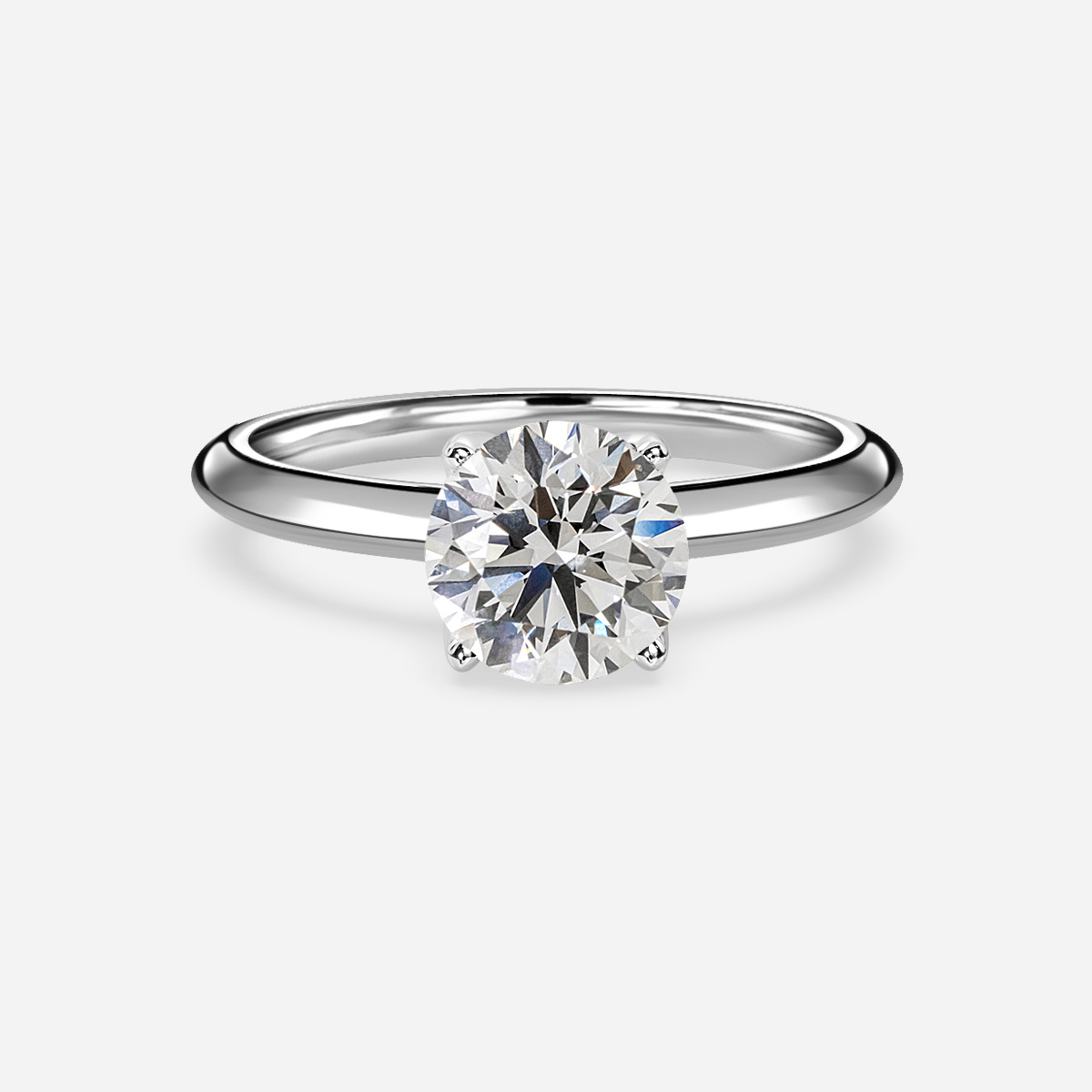 Irina Platinum Solitaire Engagement Ring - Flawless Fine Jewellery London