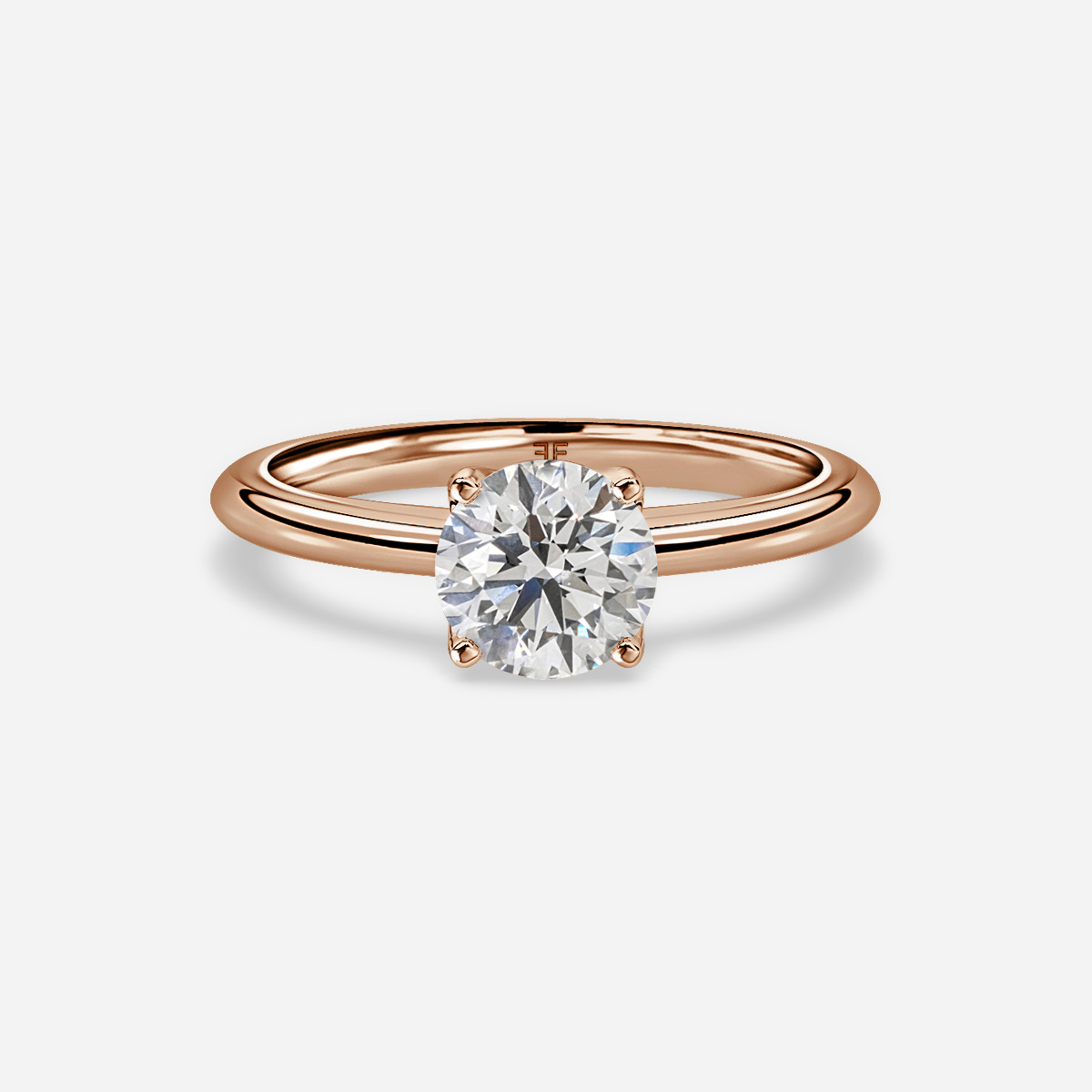 Irina Rose Gold Solitaire Engagement Ring - Flawless Fine Jewellery London