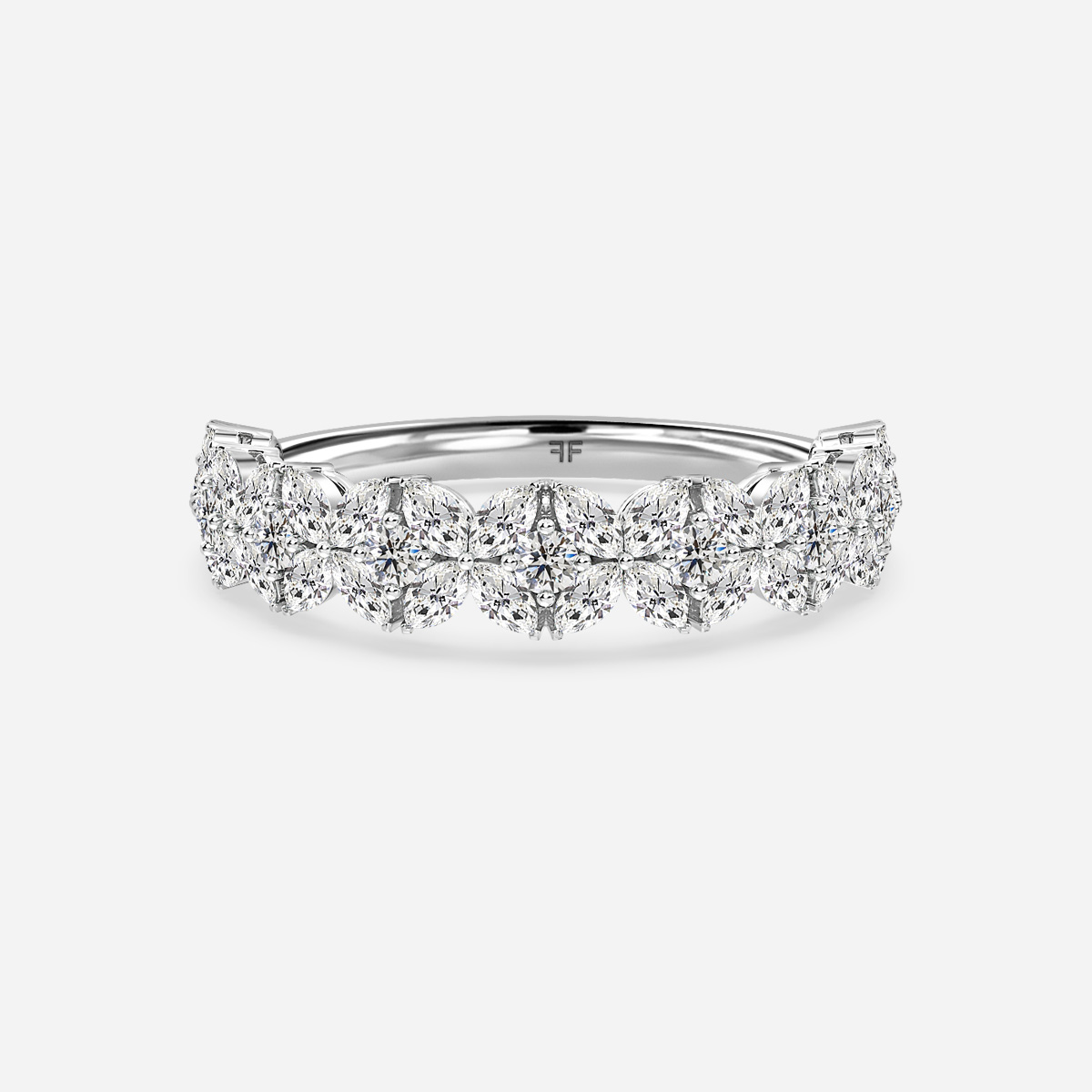 0.57 ct Cinderella Designer Marquise Diamond Wedding Ring In Platinum