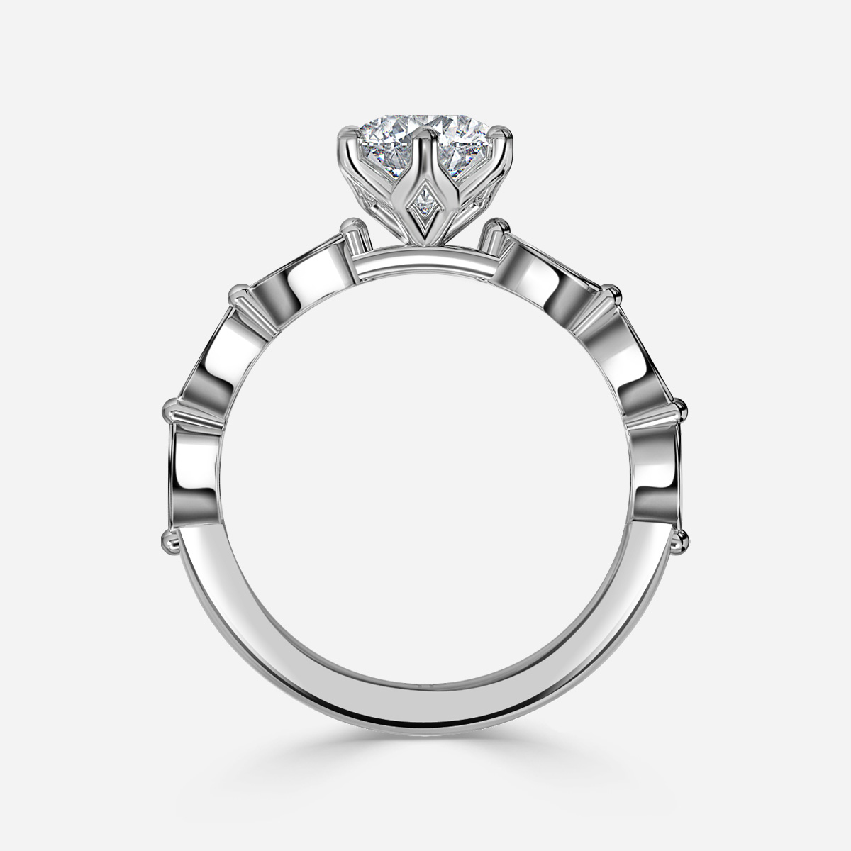 Sarah White Gold Bezel Engagement Ring - Flawless Fine Jewellery | London