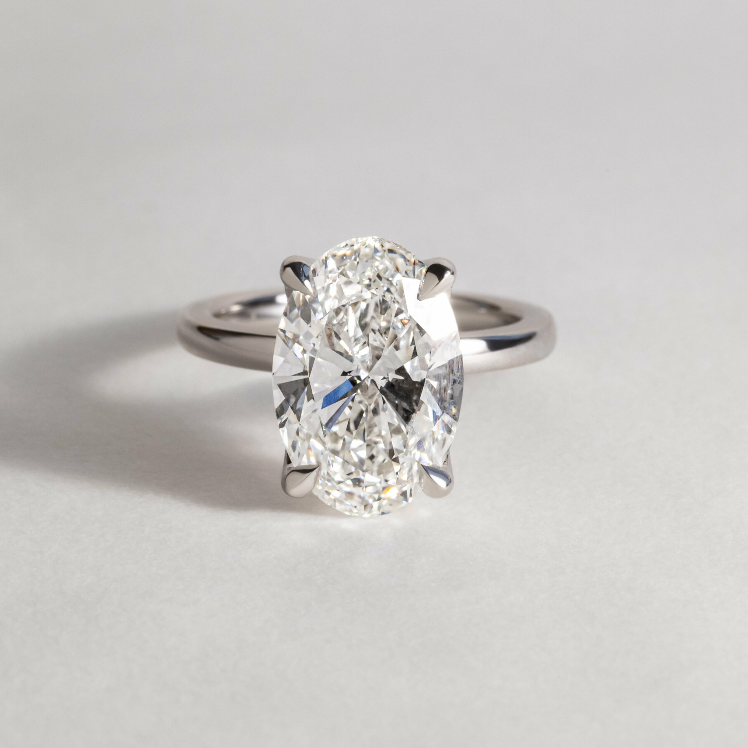 5.00 Carat Oval Cut Hidden Halo Engagement Ring- Jennifer - Flawless ...